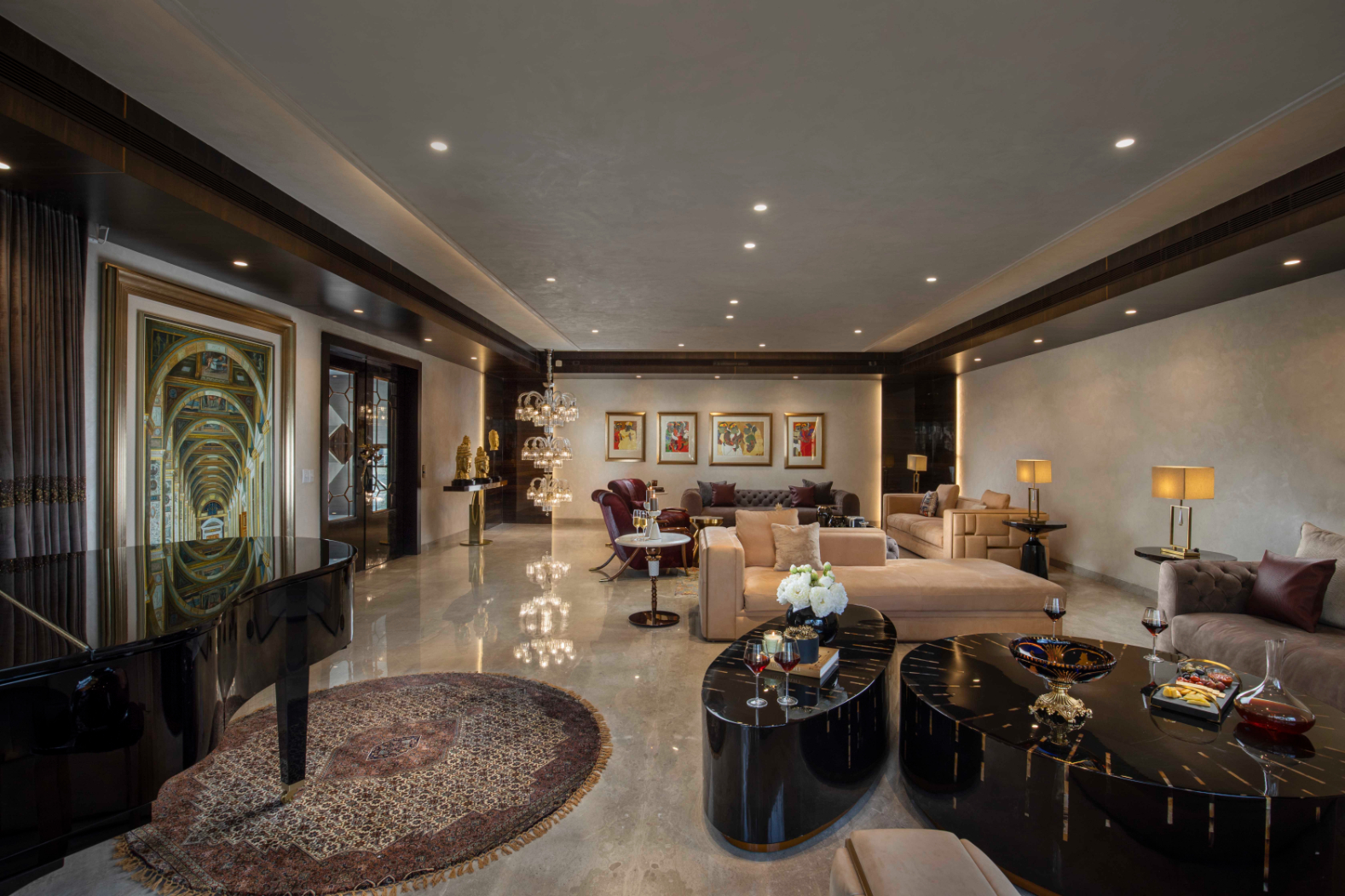 A living room with a formal vibe and contemporary style. - Architect ...
