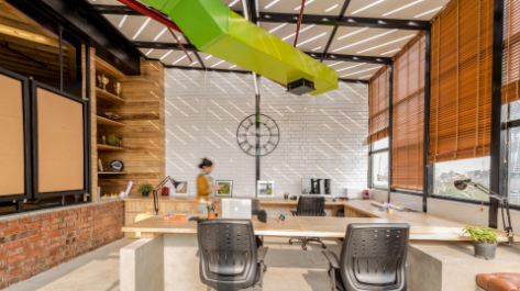 A stimulatingly upcycled Trisara office by Logic Architecture ...