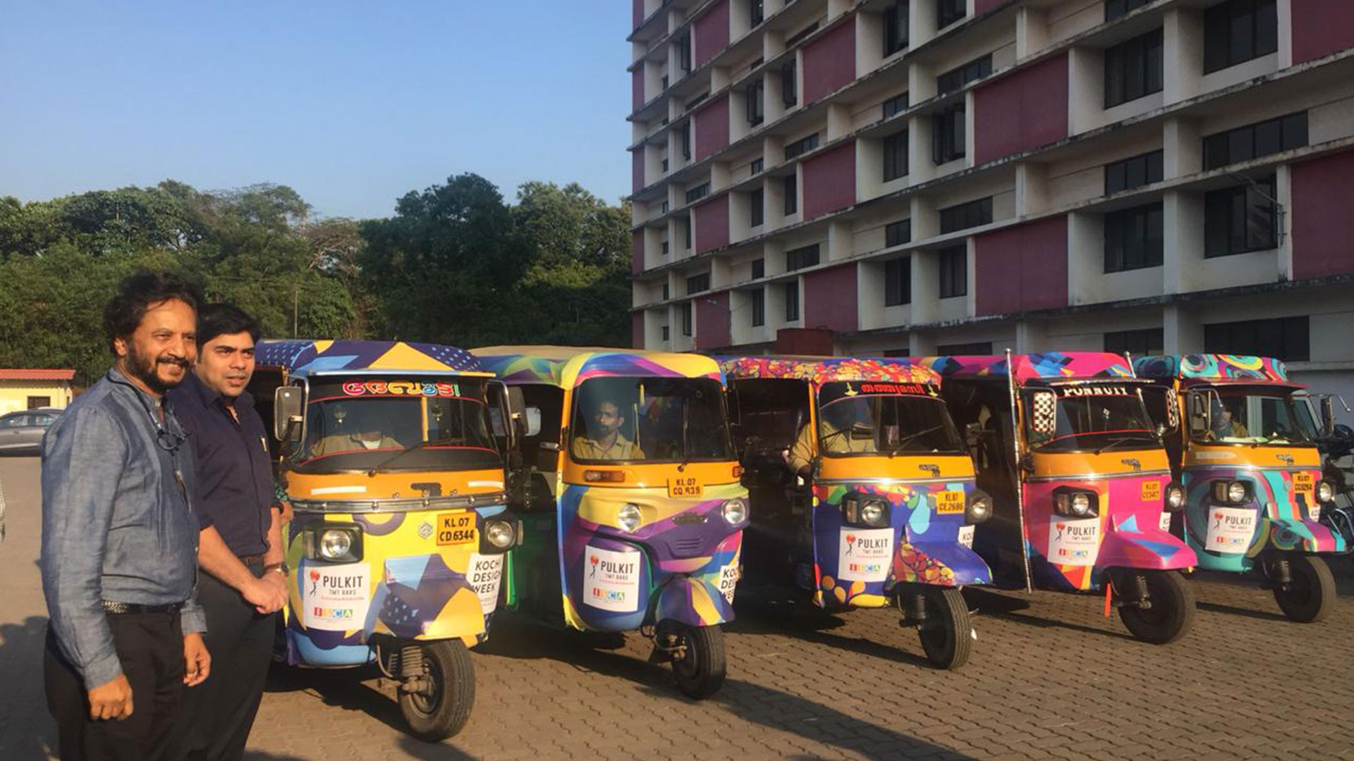 Off-beat auto-rickshaws announce the start of Kochi Design Week ...
