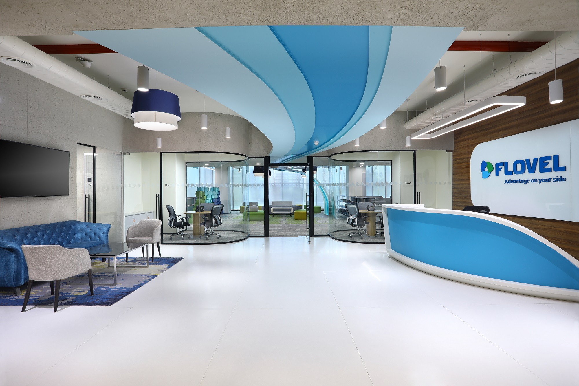Check out the smart and vibrant new corporate office of Flovel ...