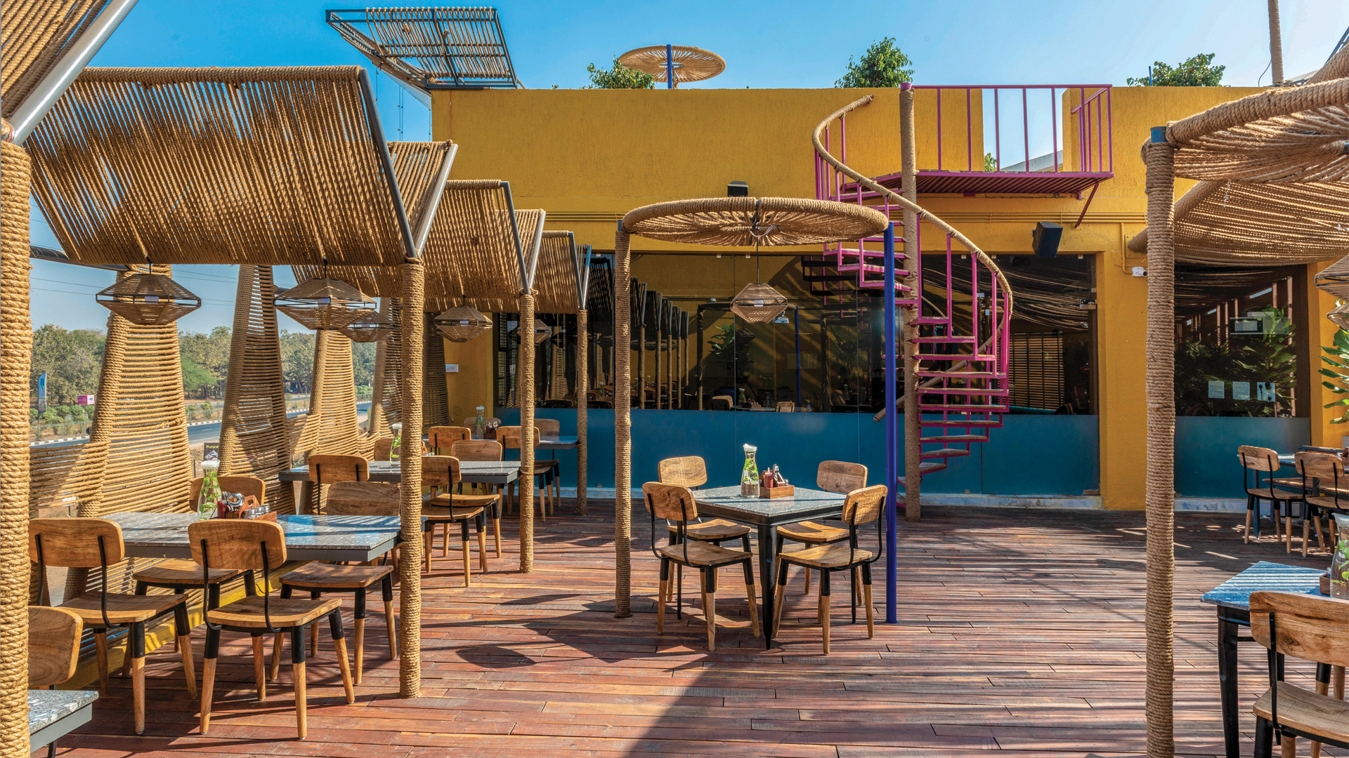 Rope is the main decor element in this sustainably designed cafe in ...