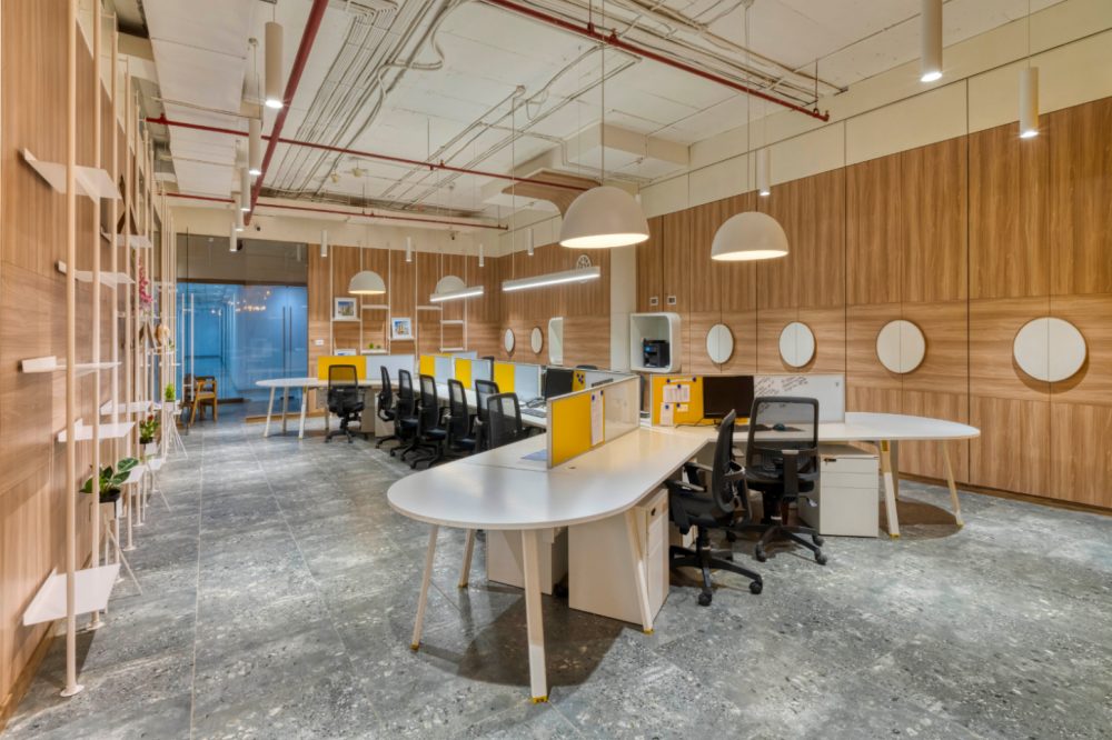 #AIExclusive: White Grid Workspace- An office space with an enveloping ...