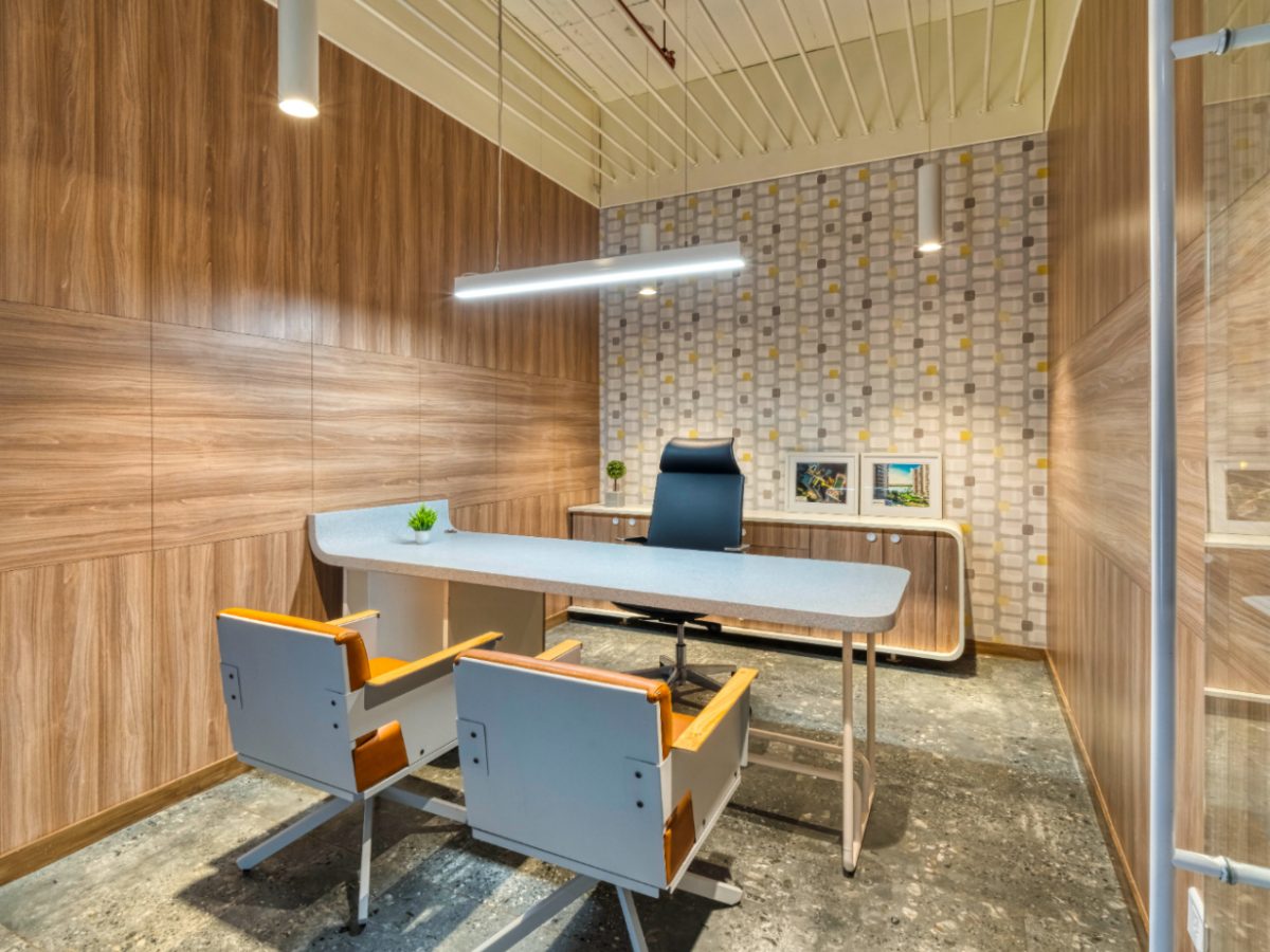 #AIExclusive: White Grid Workspace- An office space with an enveloping ...