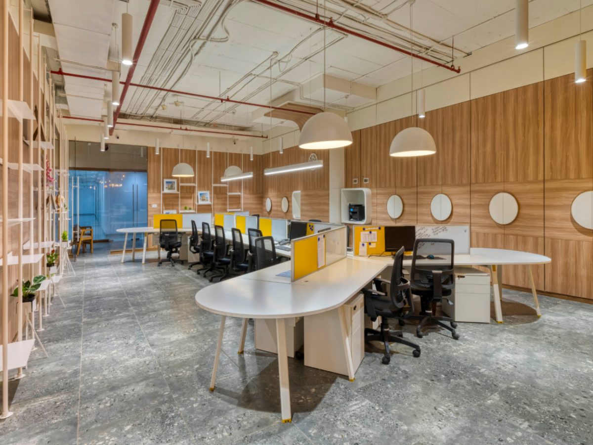 #AIExclusive: White Grid Workspace- An office space with an enveloping ...