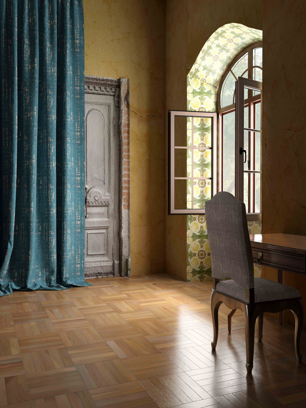 Exquisite silk fabrics for a wall of colour - Architect and Interiors India