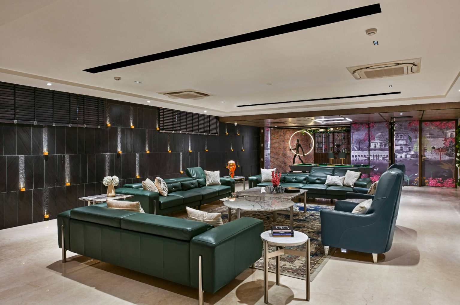 An electrifying bar and lounge area that brings life to every party ...