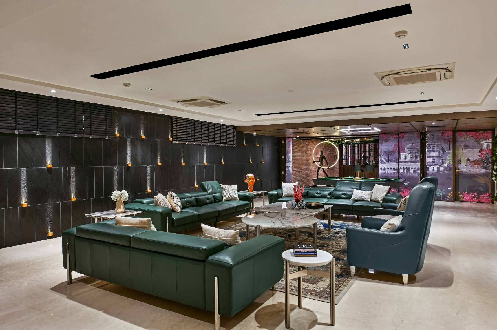 An electrifying bar and lounge area that brings life to every party ...