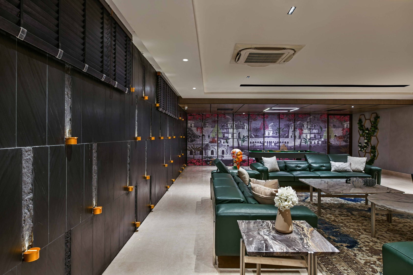 An electrifying bar and lounge area that brings life to every party ...