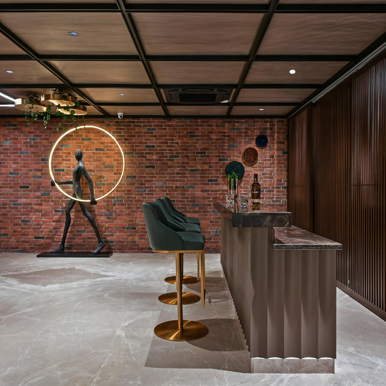 An electrifying bar and lounge area that brings life to every party ...