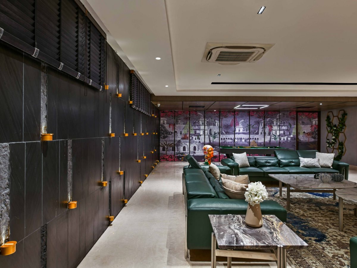 An electrifying bar and lounge area that brings life to every party ...