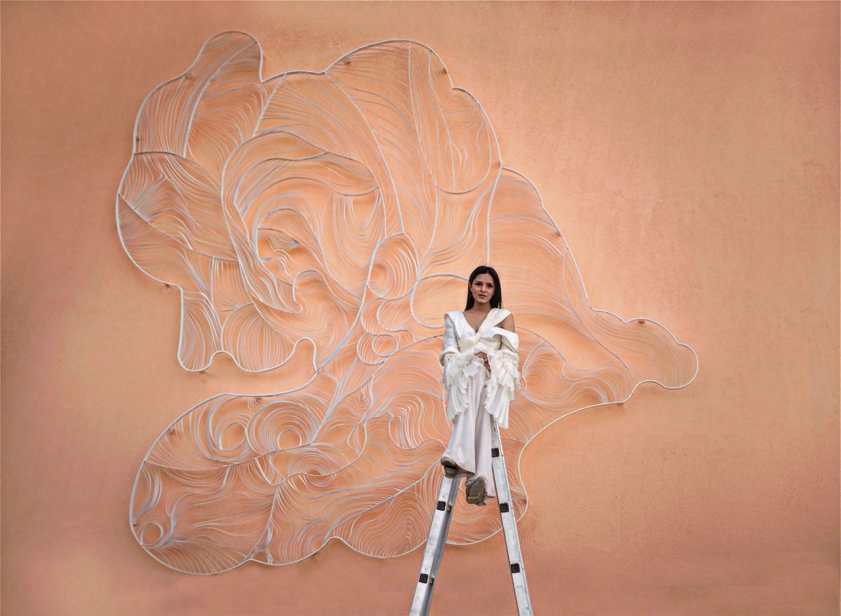 The 'HAEF' installation by Rhea Mehta is inspired by the contour map of ...