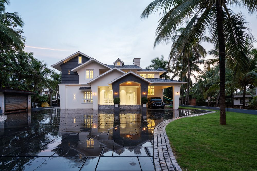 Kerala’s ‘blanc’ home is a combination of contemporary colonial style ...
