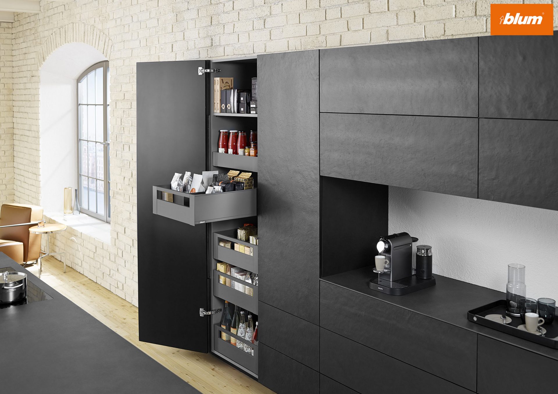 Blum's SPACE TOWER is a customisable and heavy-duty tall storage unit ...