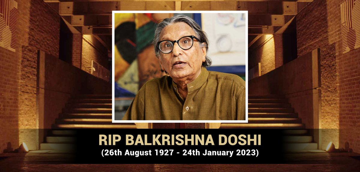 BV Doshi - End of an era - Architect and Interiors India