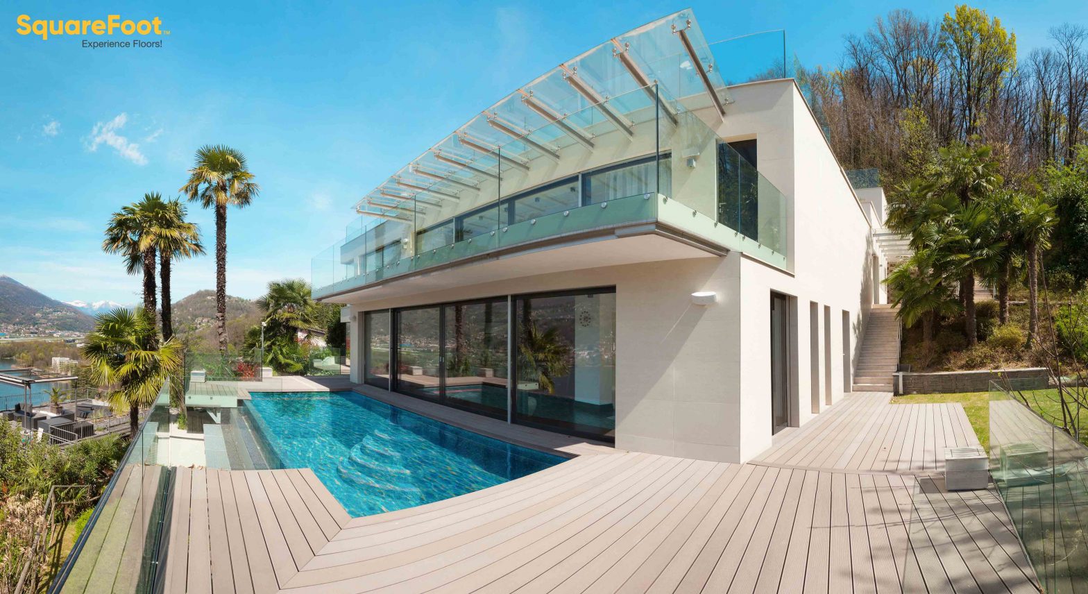 Made of bamboo fibre, this outdoor flooring is sustainable and ...