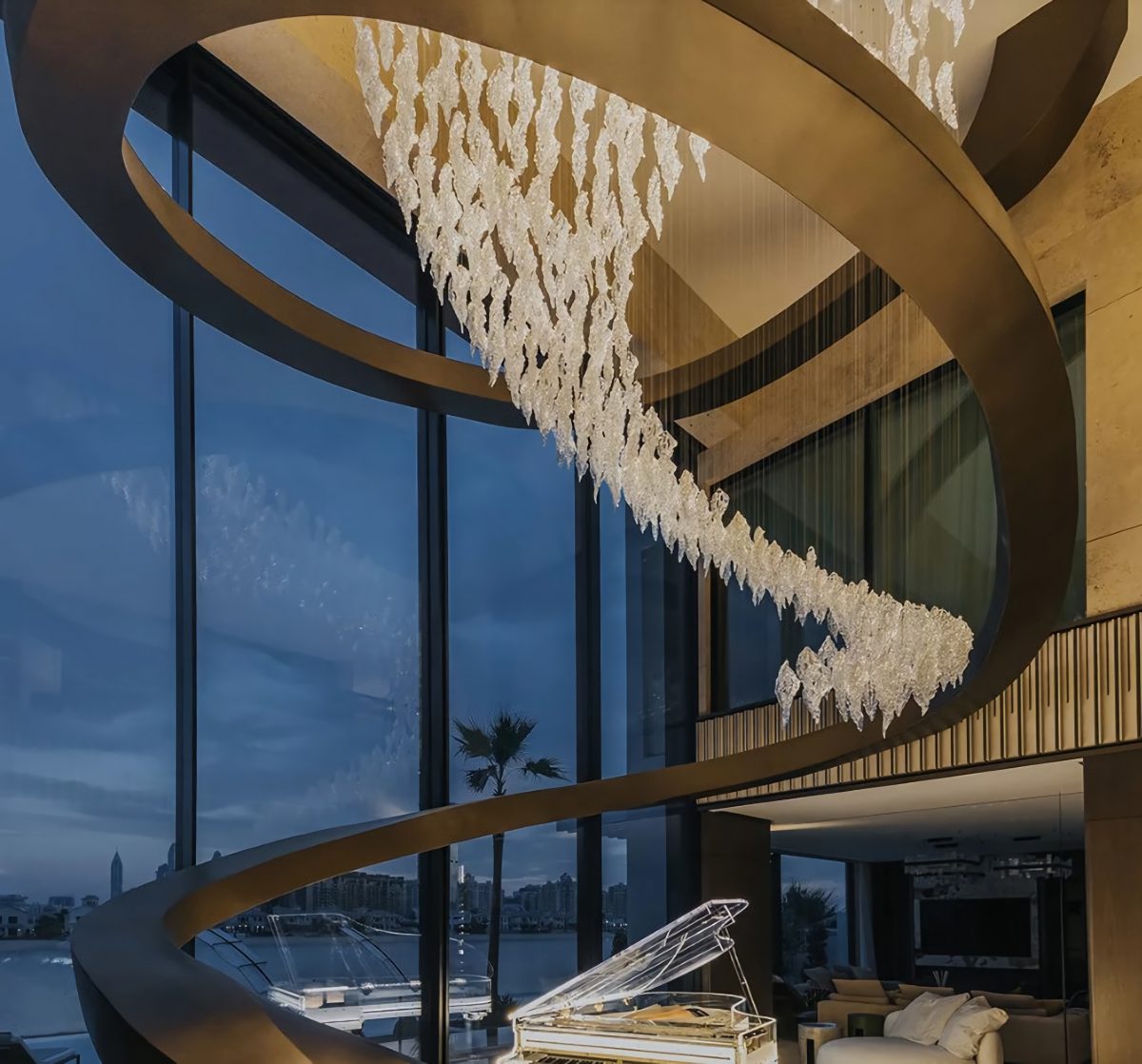 Bespoke lighting for Palm Jumeirah residence in Dubai - Architect and ...