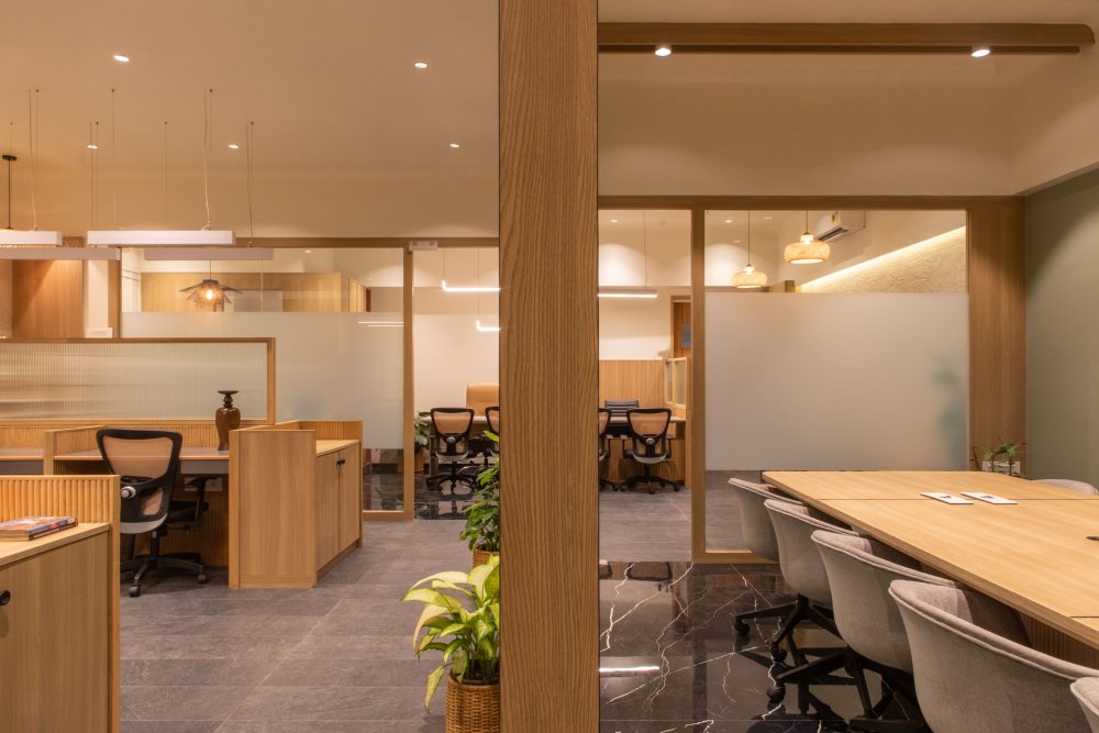 Manifest Japanese ethics and aesthetics into this Mumbai workspace ...