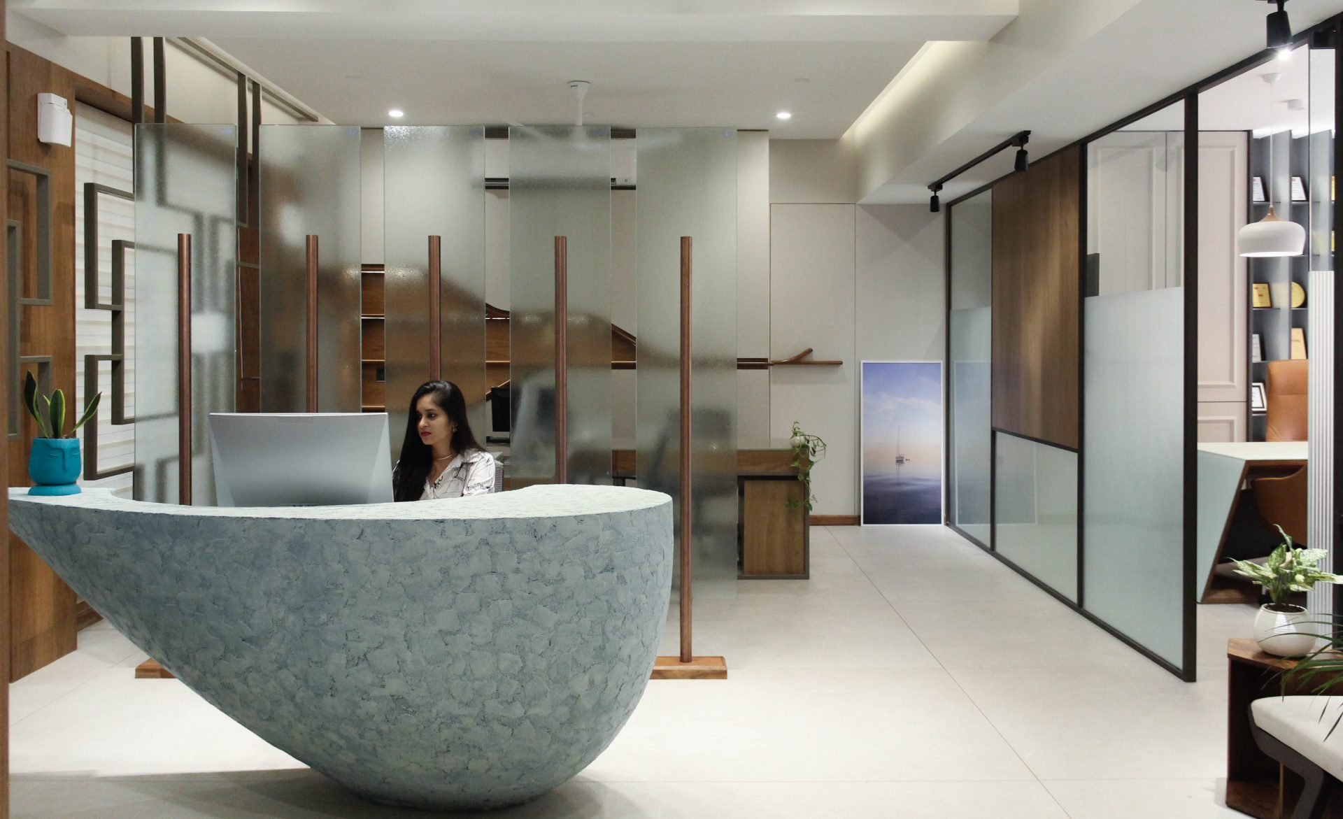 Go with the flow of this unique office space in Rajkot - Architect and ...