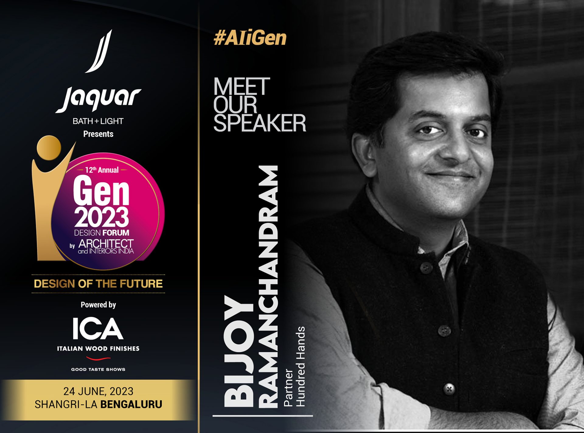 Make an impact with Bijoy Ramachandran at the iGen 2023 Design Forum - Architect and Interiors India