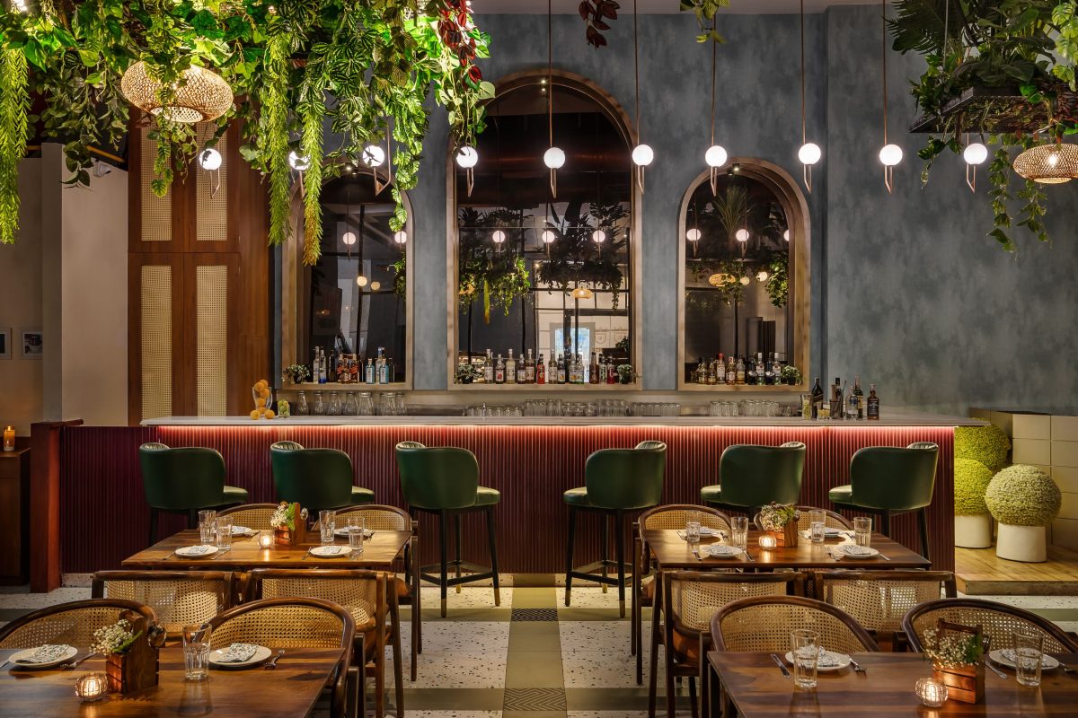 Make big biophilic statements inside Mumbai's boho bistro - Architect ...