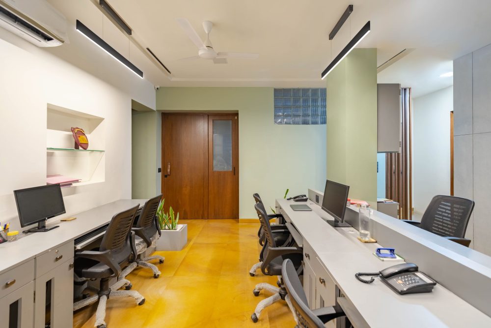 Stay in touch with the textures of Rajasthan that liven up this office ...