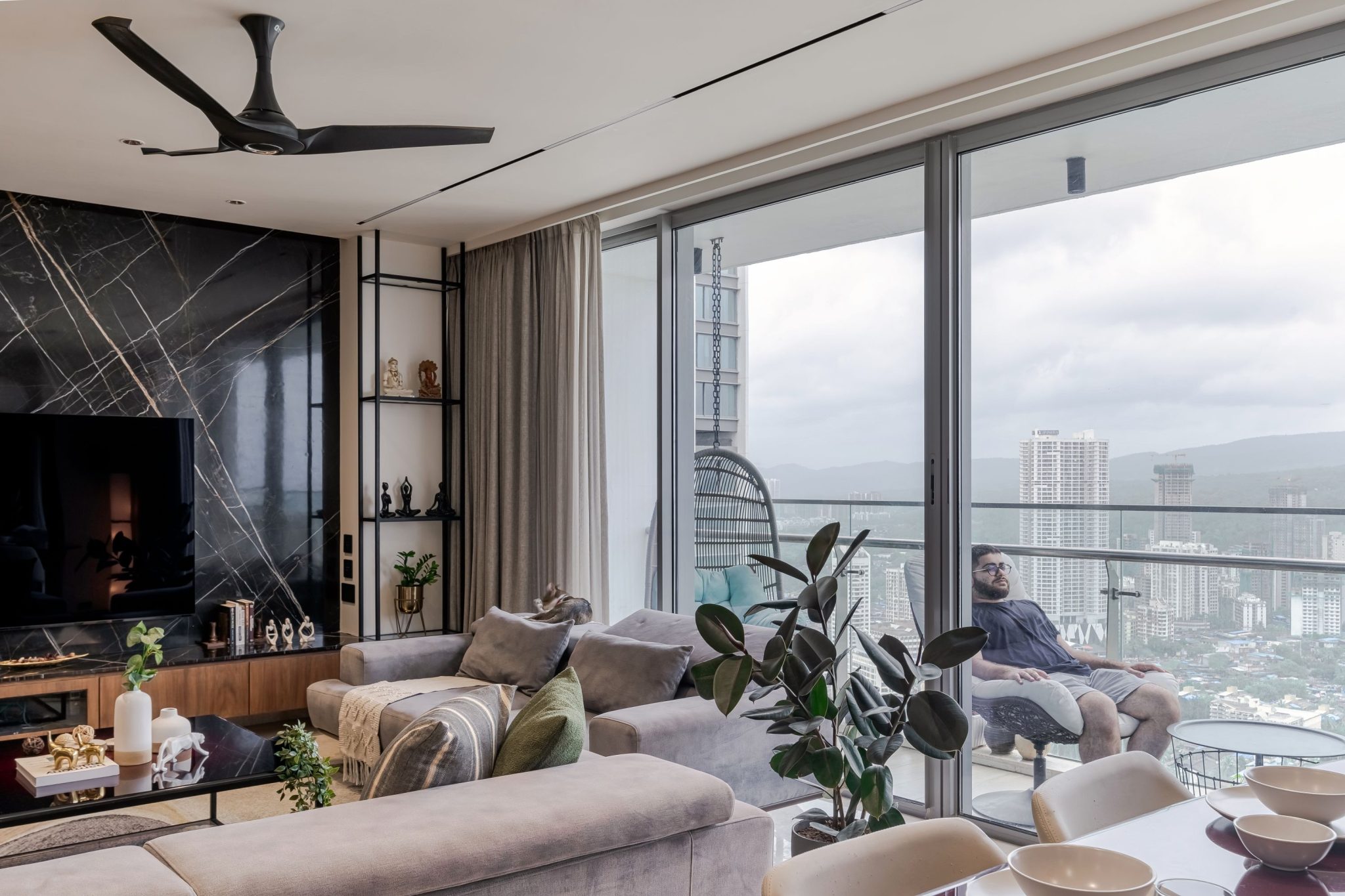 Curl up in the clouds from the 42nd floor of this Mumbai apartment - Architect and Interiors India