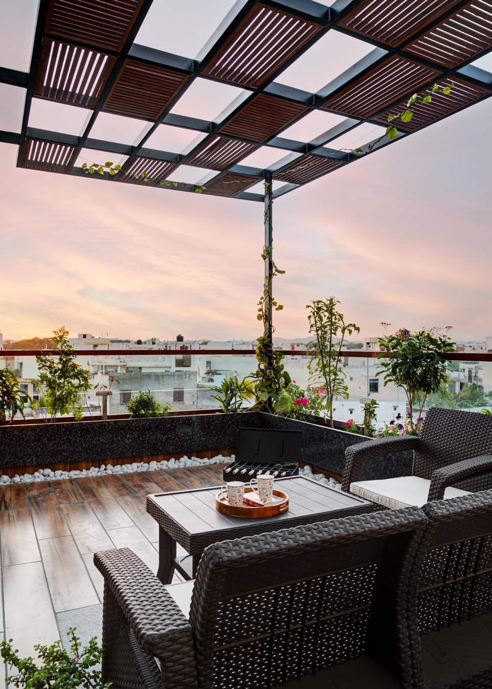 Snooze under the warm Bhilwara sun from this snug three-storey home ...