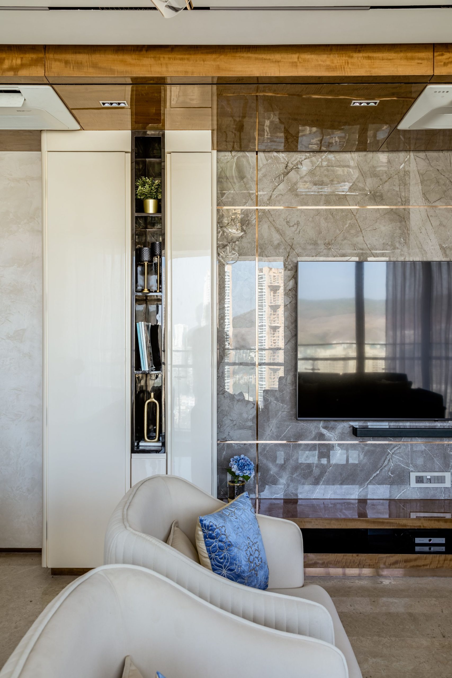 Glide through the gold-finished layers of this luxurious Mumbai 3BHK - Architect and Interiors India