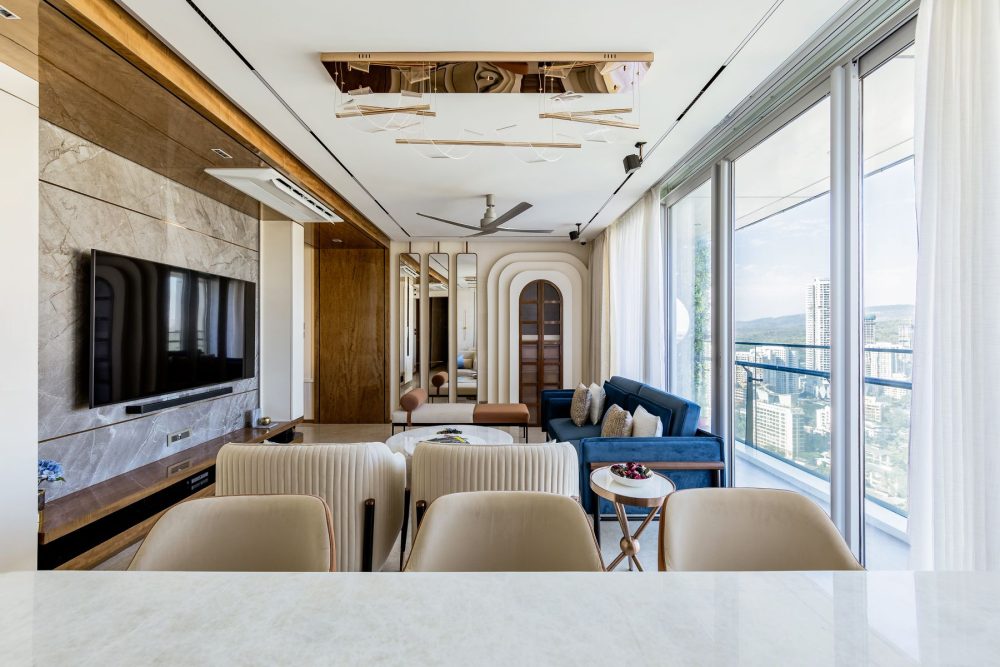 Glide through the gold-finished layers of this luxurious Mumbai 3BHK - Architect and Interiors India