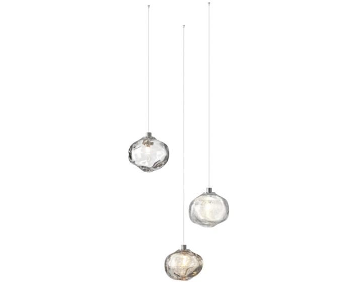 Cast shadows in style with this raw glass lighting collection ...