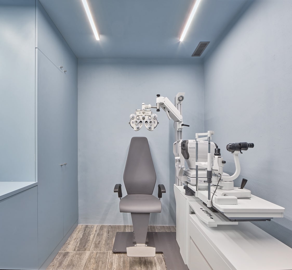 Take a fresh look at Barcelona blues inside this optical store ...