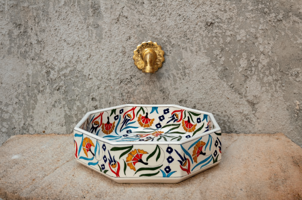 Cheer up your outdoor decor with these bright hand-painted ceramic ...