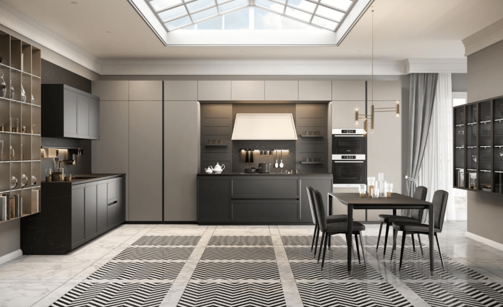 Make contemporary choices effortlessly with this Kitchen collection ...