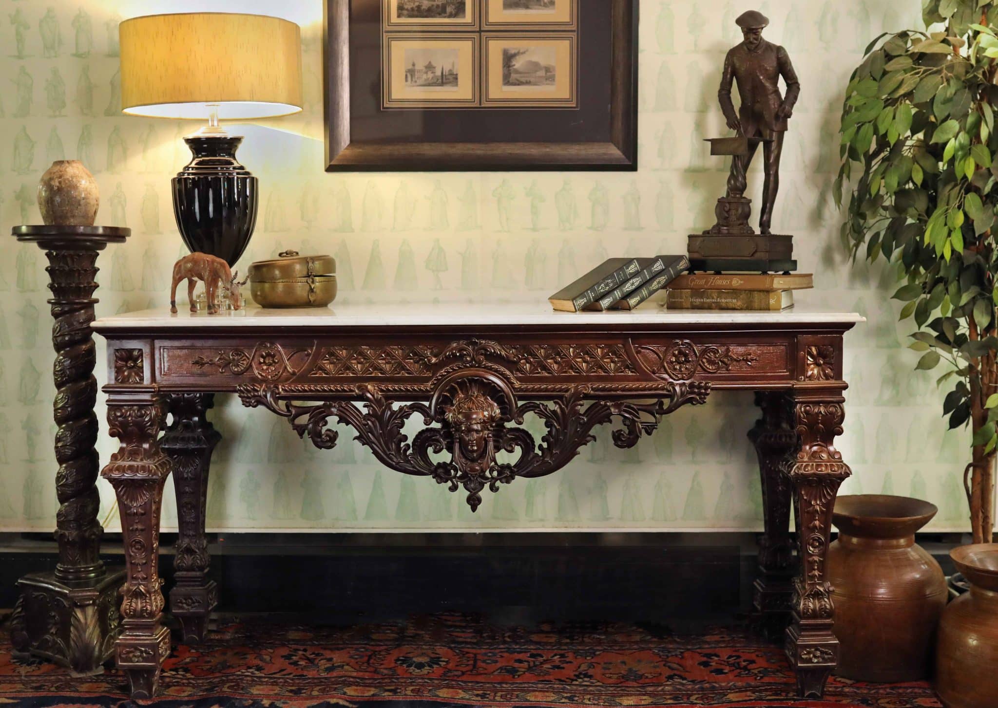 Bring the vintage charm alive with this Indian Colonial console design ...