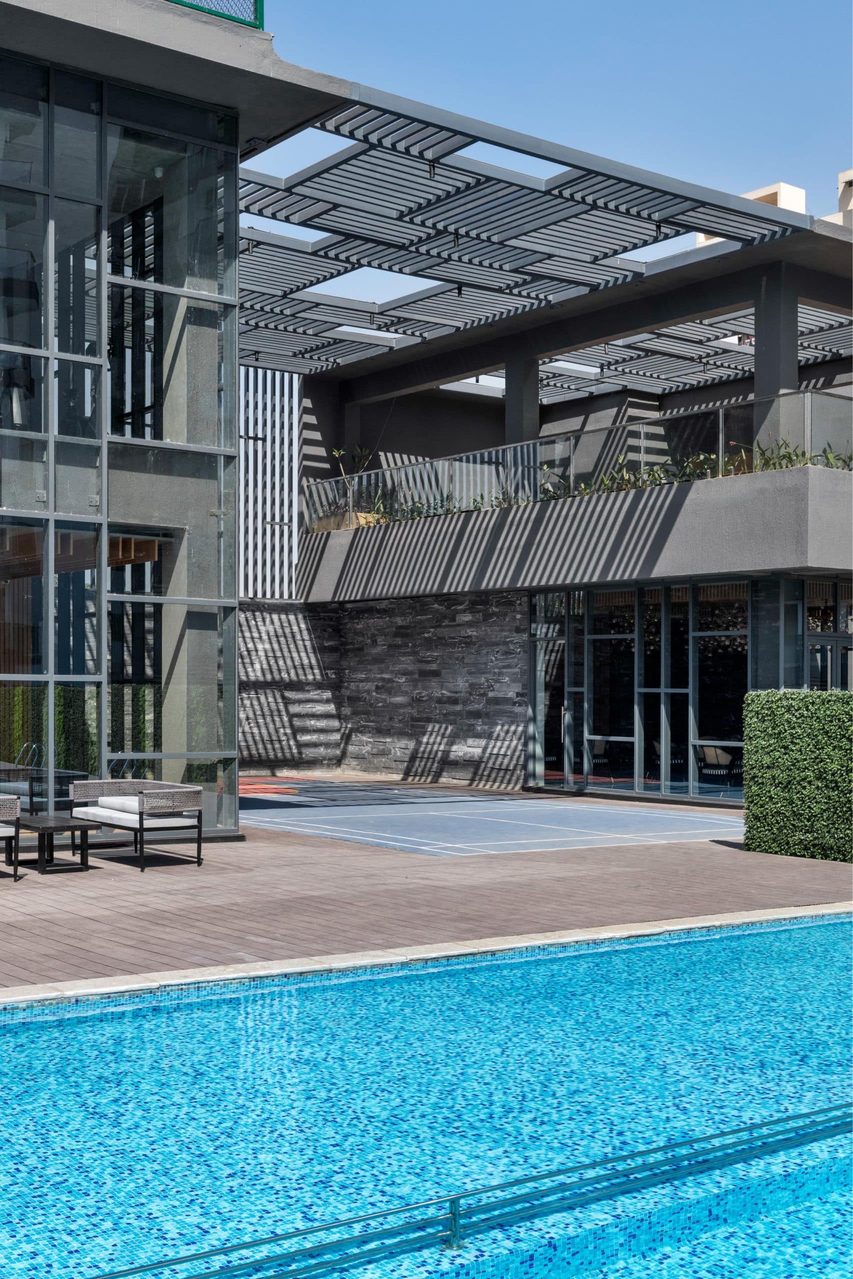 Make a grand entrance at Thane’s contemporary clubhouse where leisure ...