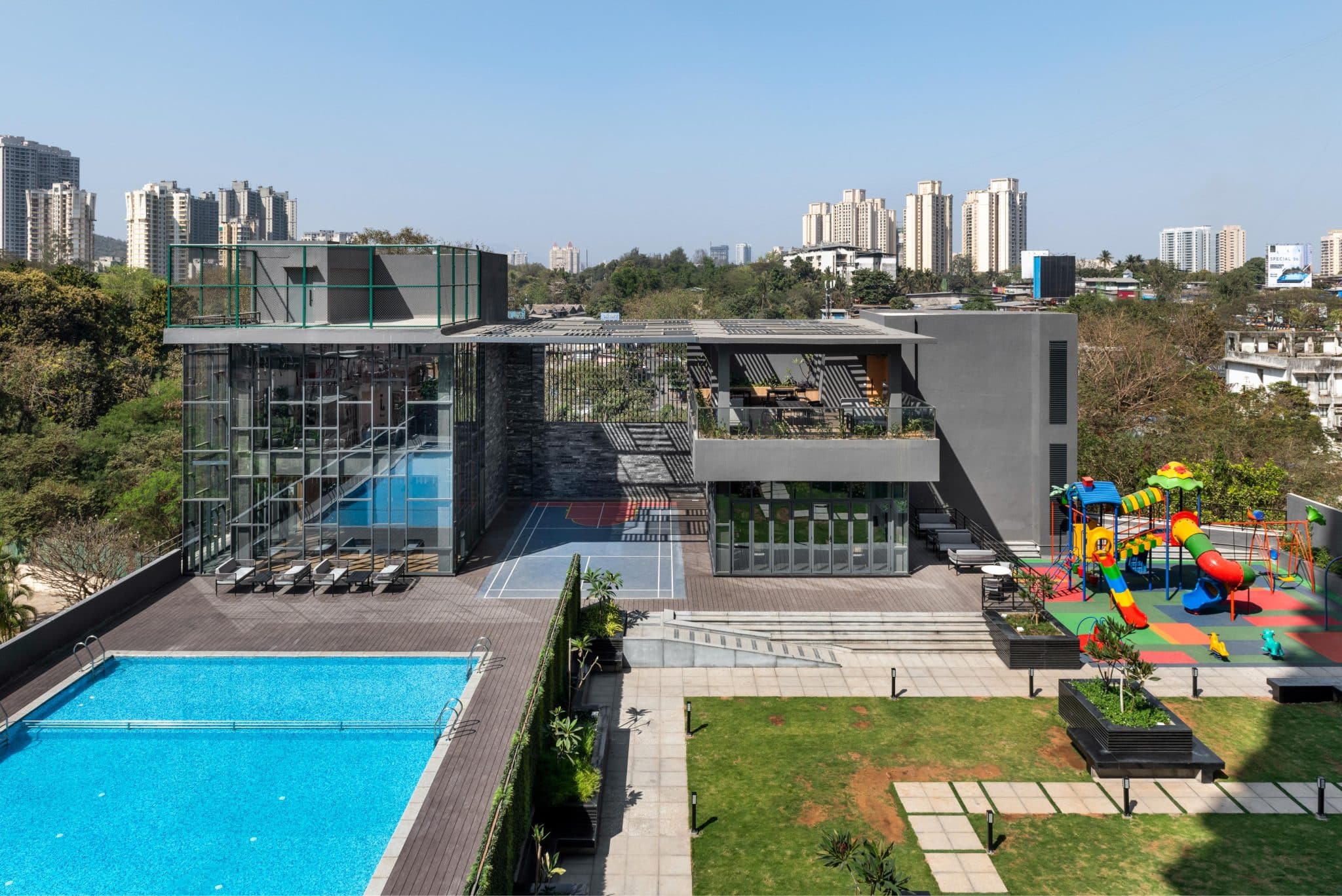 Make a grand entrance at Thane’s contemporary clubhouse where leisure ...