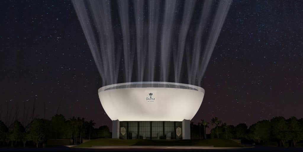 Catch the spin on this shuttlecock-inspired sports landmark shaping up ...