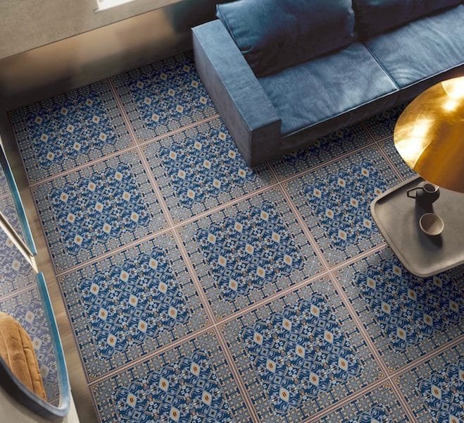 Avoid the blues of bland flooring and choose from this vibrant blue ...