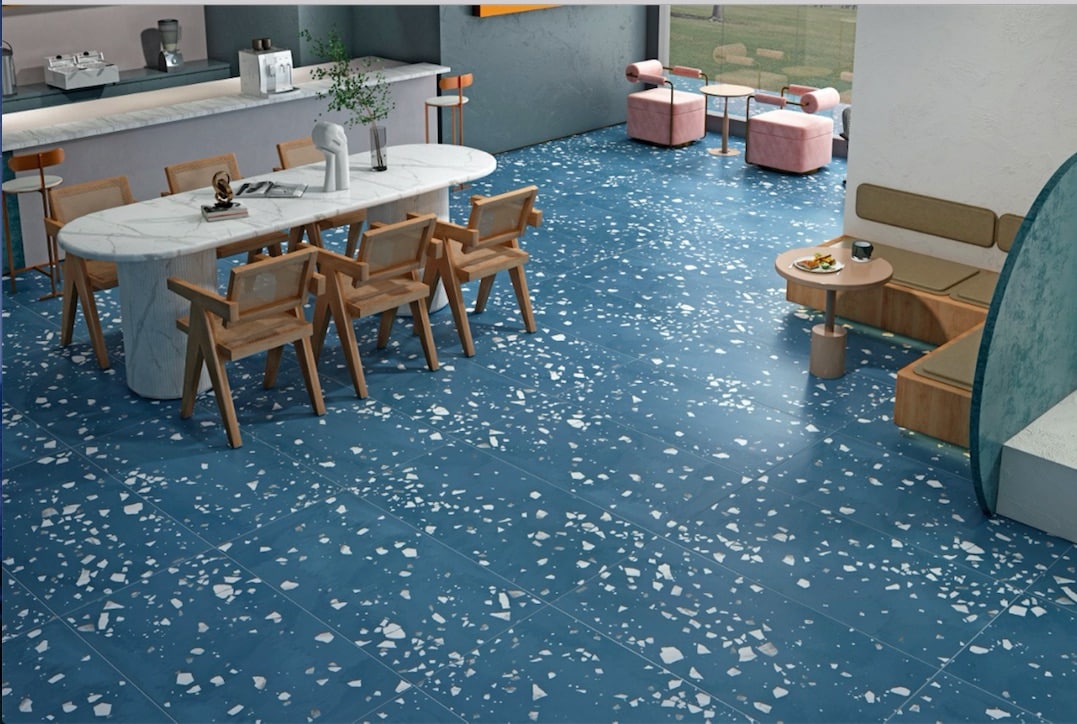 Avoid the blues of bland flooring and choose from this vibrant blue ...