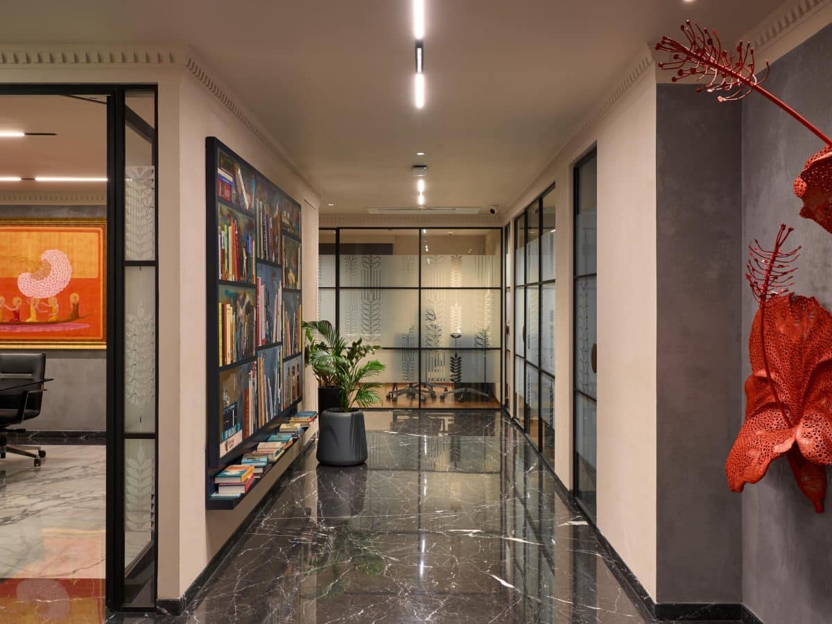 Walk past ‘The Green Door’ into a cheerful workspace - Architect and ...