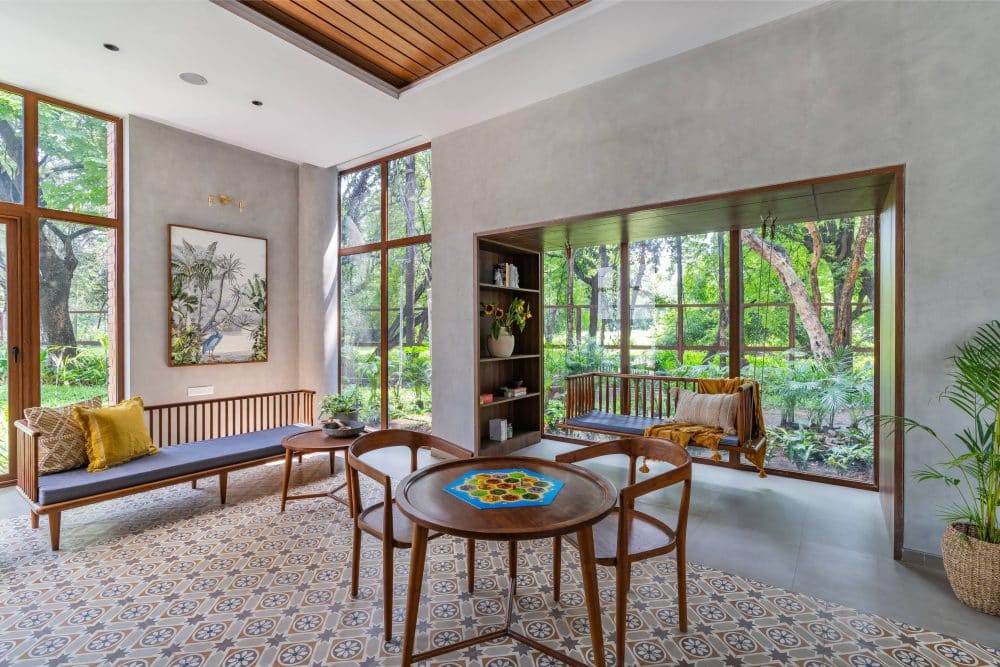 Get in touch with the earthy soul of this 2,500 sq ft clubhouse in Pune ...