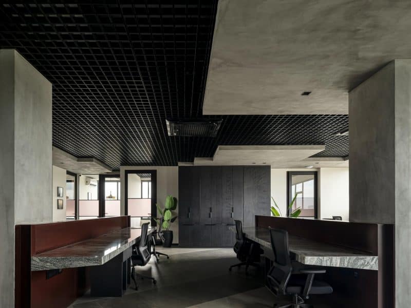 #AIExclusive: This Ahmedabad office delves deep into rustic materiality ...