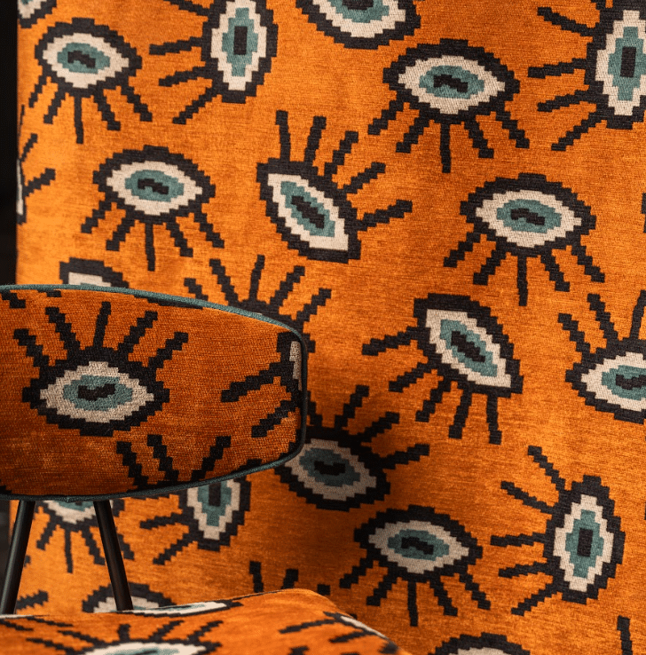 Make eccentric statements with this eye-catching fabric collection ...