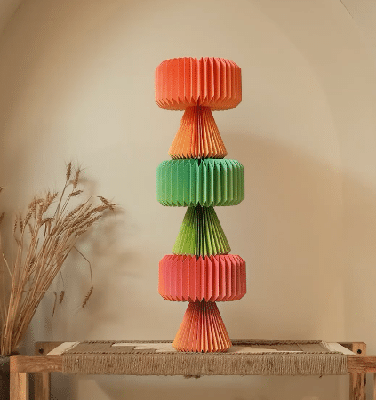 Bring the golden hour indoors with this recycled origami lamp design ...