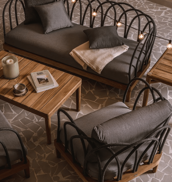 Elevate your open-air lounging experience with this Japanese-inspired, organic furniture ...