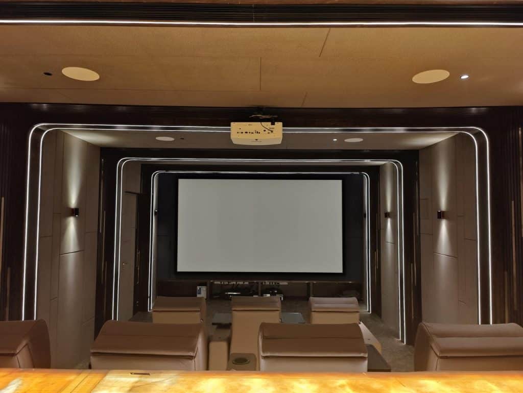 Create a cinematic experience at home with projection screens ...