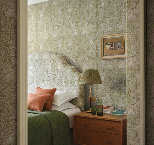Let the hand-drawn beauty of fabrics take over your walls in this first ...