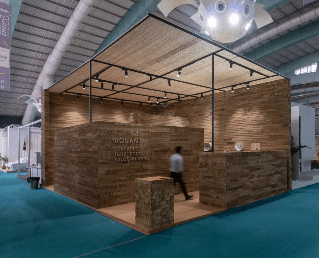 Aquant’s sustainable cardboard booth named finalist at WAF 2025 ...