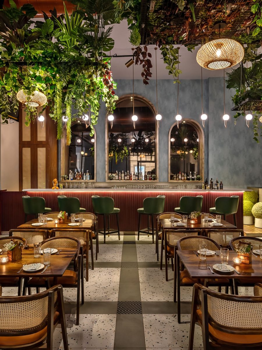 Make big biophilic statements inside Mumbai's boho bistro - Architect ...